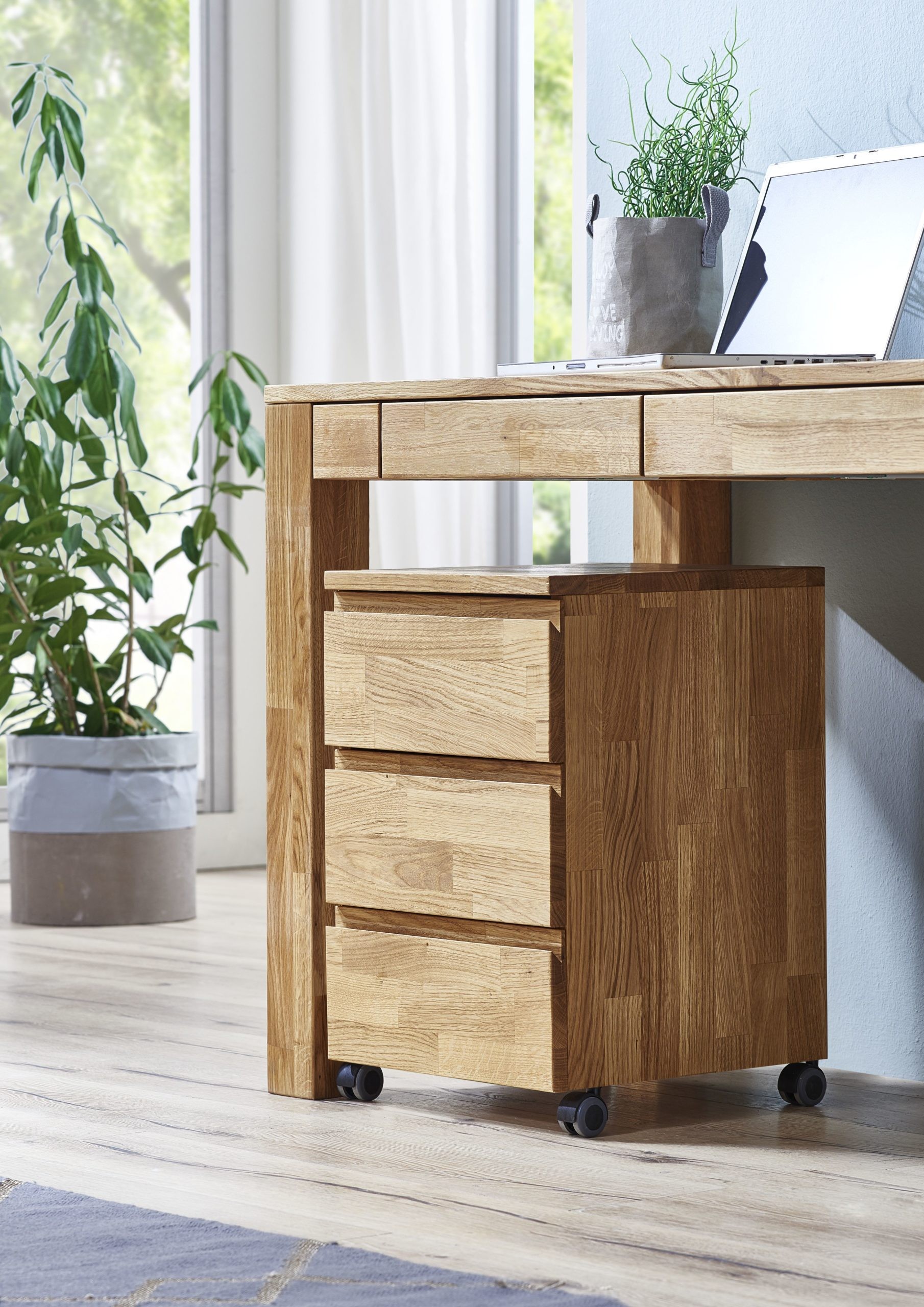 Rollcontainer MARCO Eiche massiv geölt – Fotolink